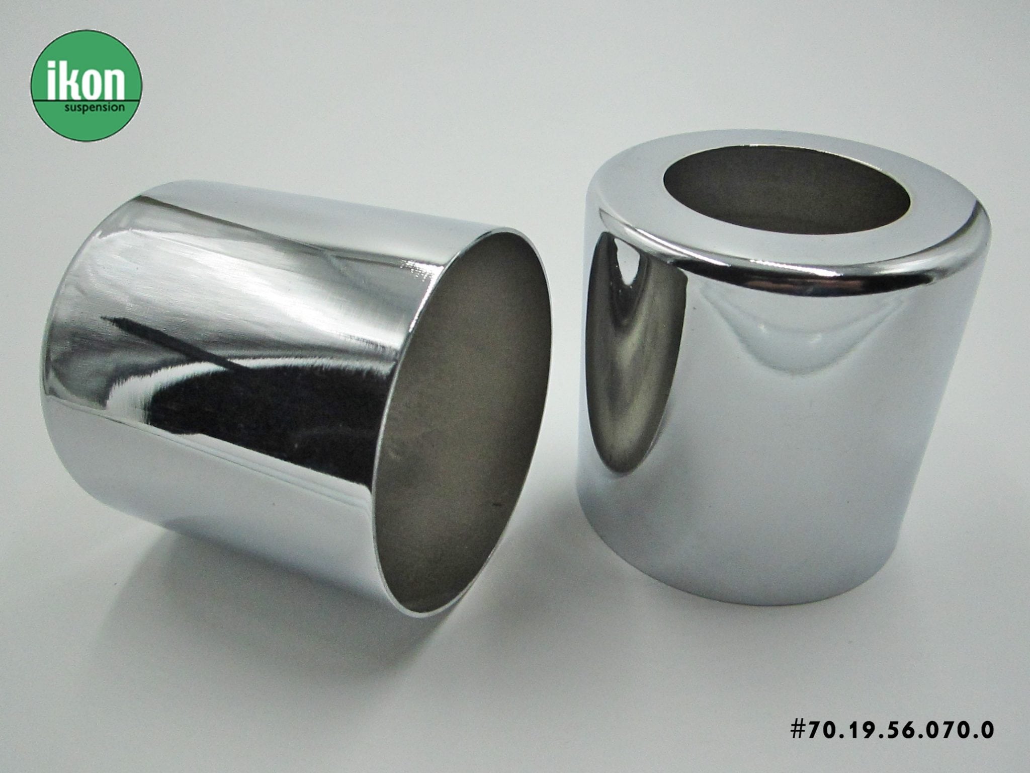 Spring cover, chrome 70mm, pair - IKON Suspension USA